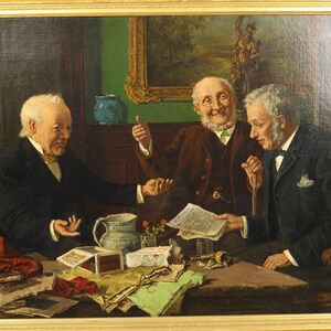 Louis Henry Charles Moeller Oil Painting "the Search Successful" Old ...
