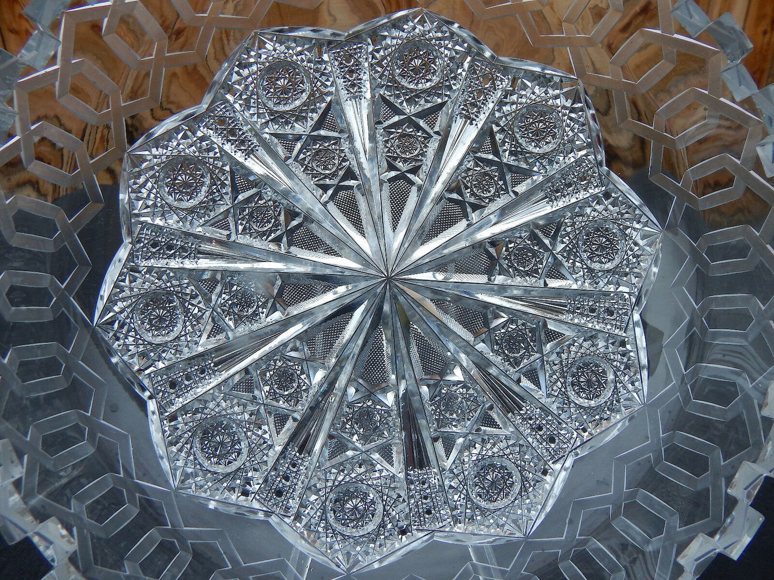 C1910 ABCG American Brilliant Cut Glass Bowl by Meriden in the - Etsy