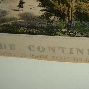 19th Century Across the Continent by Currier Ives Railroad Lithograph ...