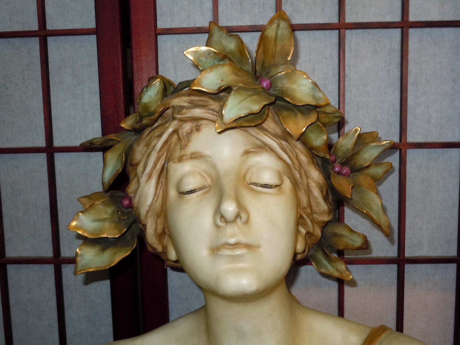 Monumental Art Nouveau Glazed Ceramic Amphora Female Bust "daphne" by ...