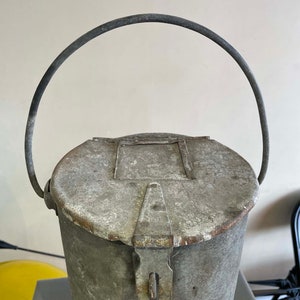 Antique U.S. Military Bucket Galvanized Civil War Era Pail, Box ...