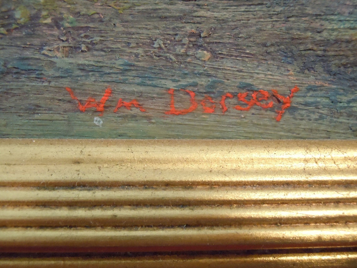 William Ballantine Dorsey Oil on Canvas Painting Flower Fields in ...