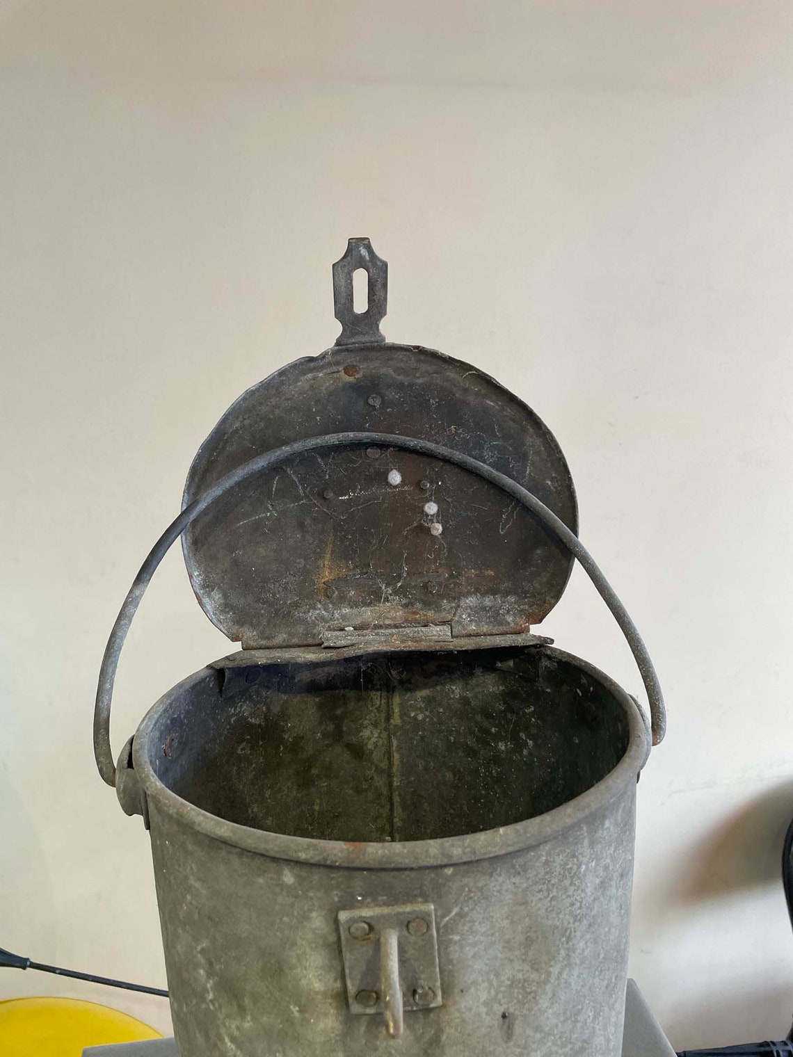 Antique U.S. Military Bucket Galvanized Civil War Era Pail, Box ...