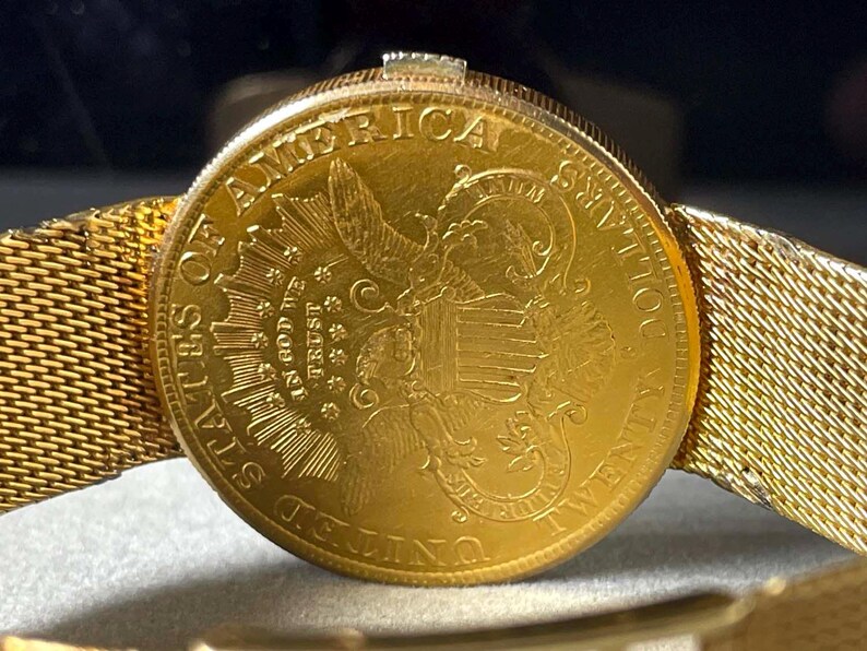 Piaget 1895 20 Dollar Gold Coin Manual Wind Mens 35mm Statement Watch ...