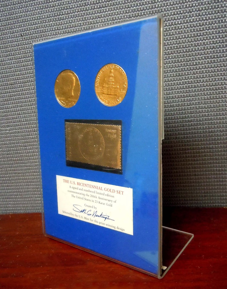 US Bicentennial Gold Set 23 Karat Gold Clad plated 1976 John - Etsy