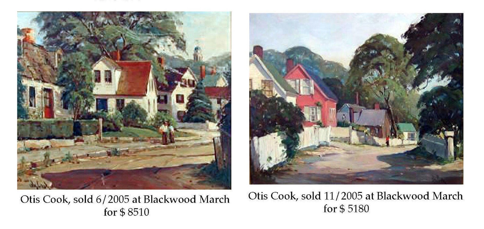 Rockport Mass Otis Pierce Cook, Jr. Street Scene New England Listed ...