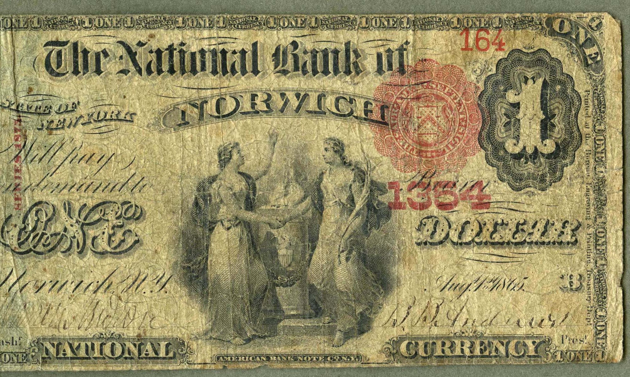 Rare National Currency One Dollar 1875 Bill from The National | Etsy