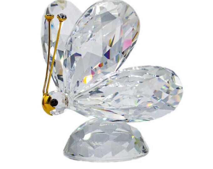 Retired Swarovski Crystal Figurine 010002 Large Butterfly With Gold ...