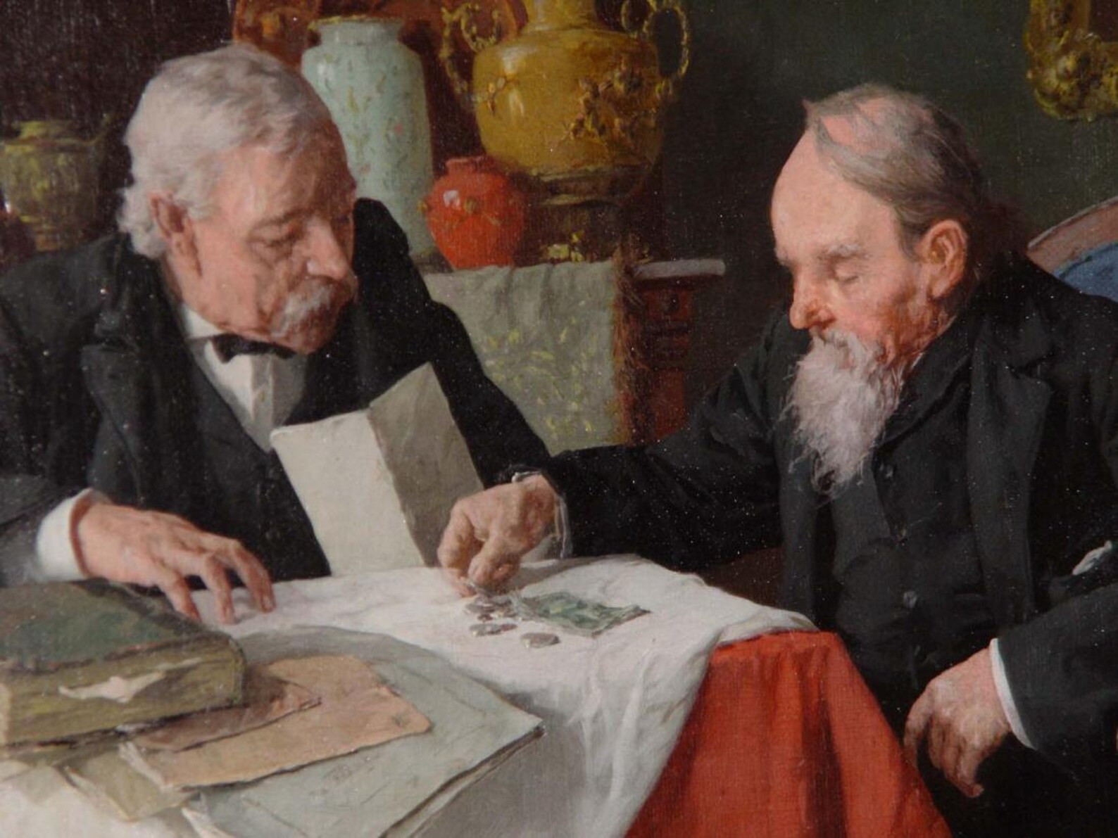 Louis Henry Charles Moeller Oil Painting Ancient Coin - Etsy