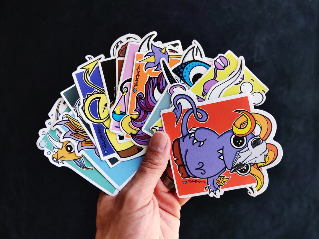 Zodiac Stickers [COMPLETE SET of 12] 4" Die-cut Vinyl Stickers by ...