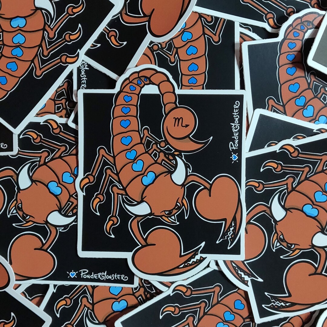 SCORPIO Zodiac STICKERS 4" Die-cut Vinyl Stickers by Pondermonster - Etsy
