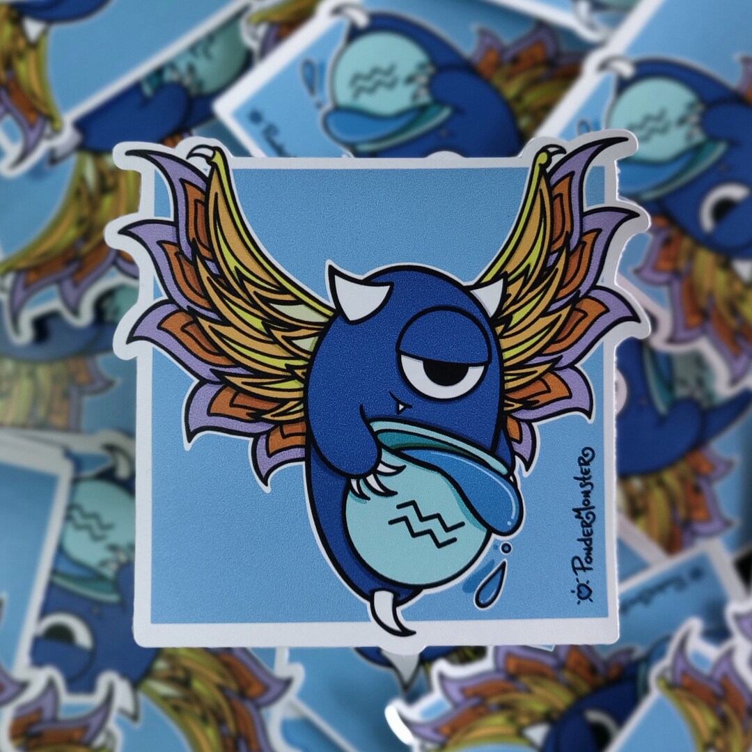 AQUARIUS Zodiac STICKERS 4" Die-cut Vinyl Stickers by Pondermonster - Etsy
