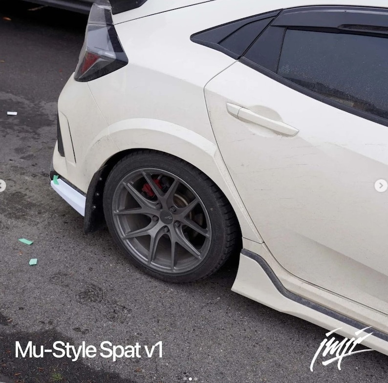 FK8 Rear Spats ("mu" Style, 2 Versions, 3D Print Stls) - JMJR FK8 Civic ...