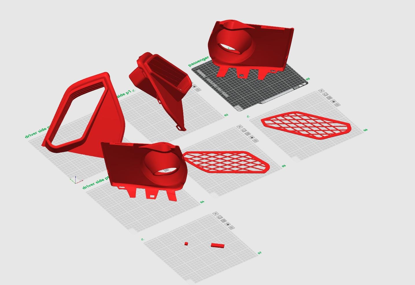 FK8 Civic Type R Gundam Intake FULL PANEL Replacement (3D Printable ...