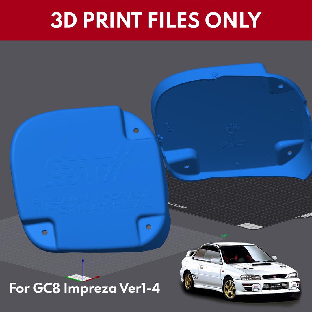 GC8 STI Version 1-4 Fog Light Cover - 92-98 Impreza (3D Print File ...