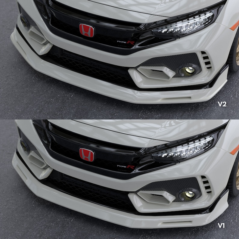 FK8 Front Lip V2 (new Design, 2 Sets of Files - Large Printer 320x320mm ...