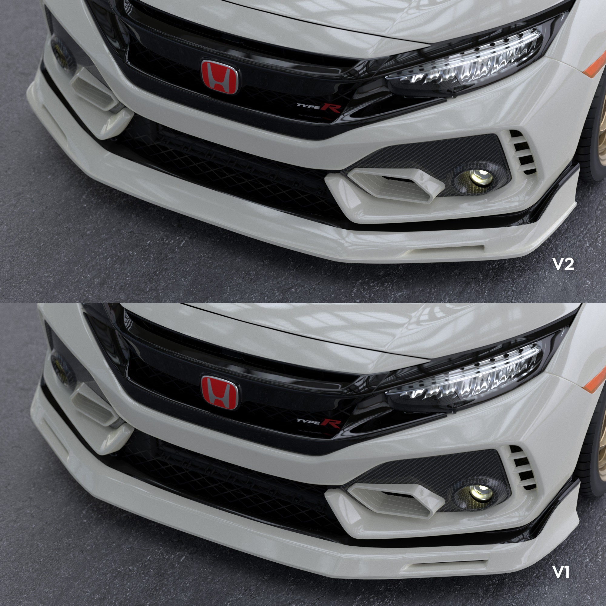 FK8 Front Lip V2 new Design, 2 Sets of Files Large Printer 320x320mm ...