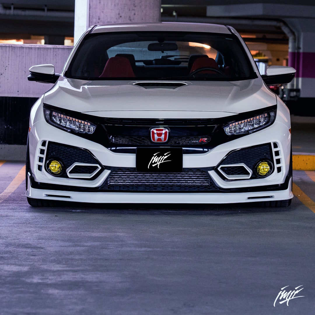 FK8 Front Lip V1 W/mounting Brackets 3d Printable Files JMJR FK8 Civic ...