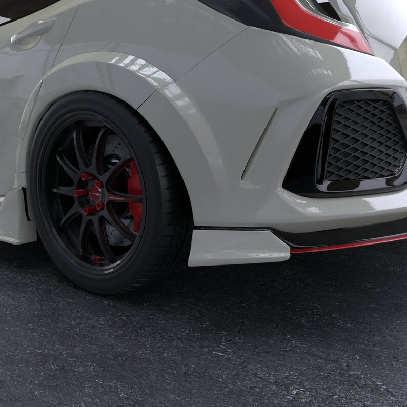 FK8 Rear Spats mu Style, 2 Versions, 3D Print Stls JMJR FK8 Civic Type ...