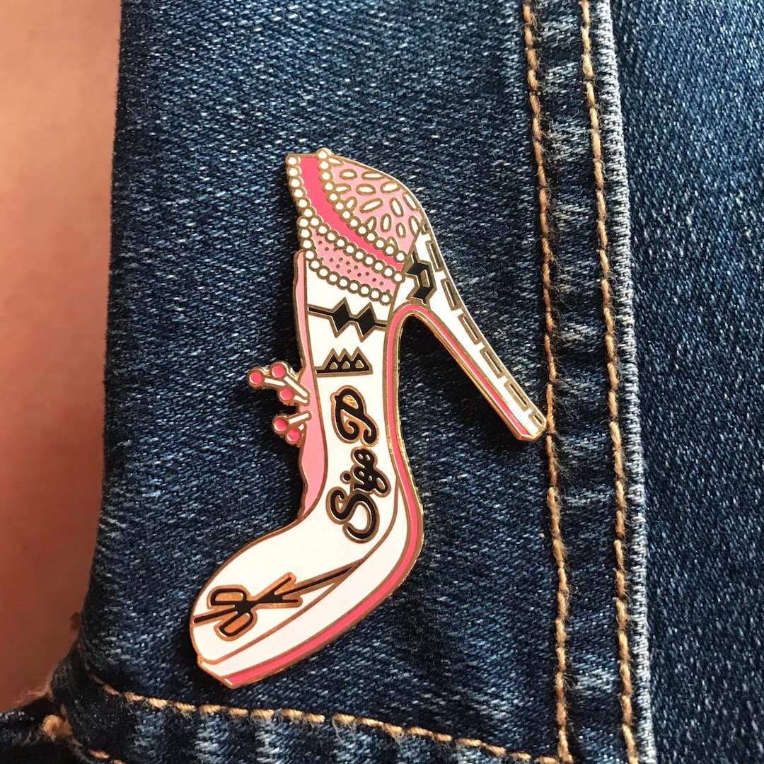 Seamstress Hard Enamel High Heel Shoe Pin Lapel Pin - Etsy