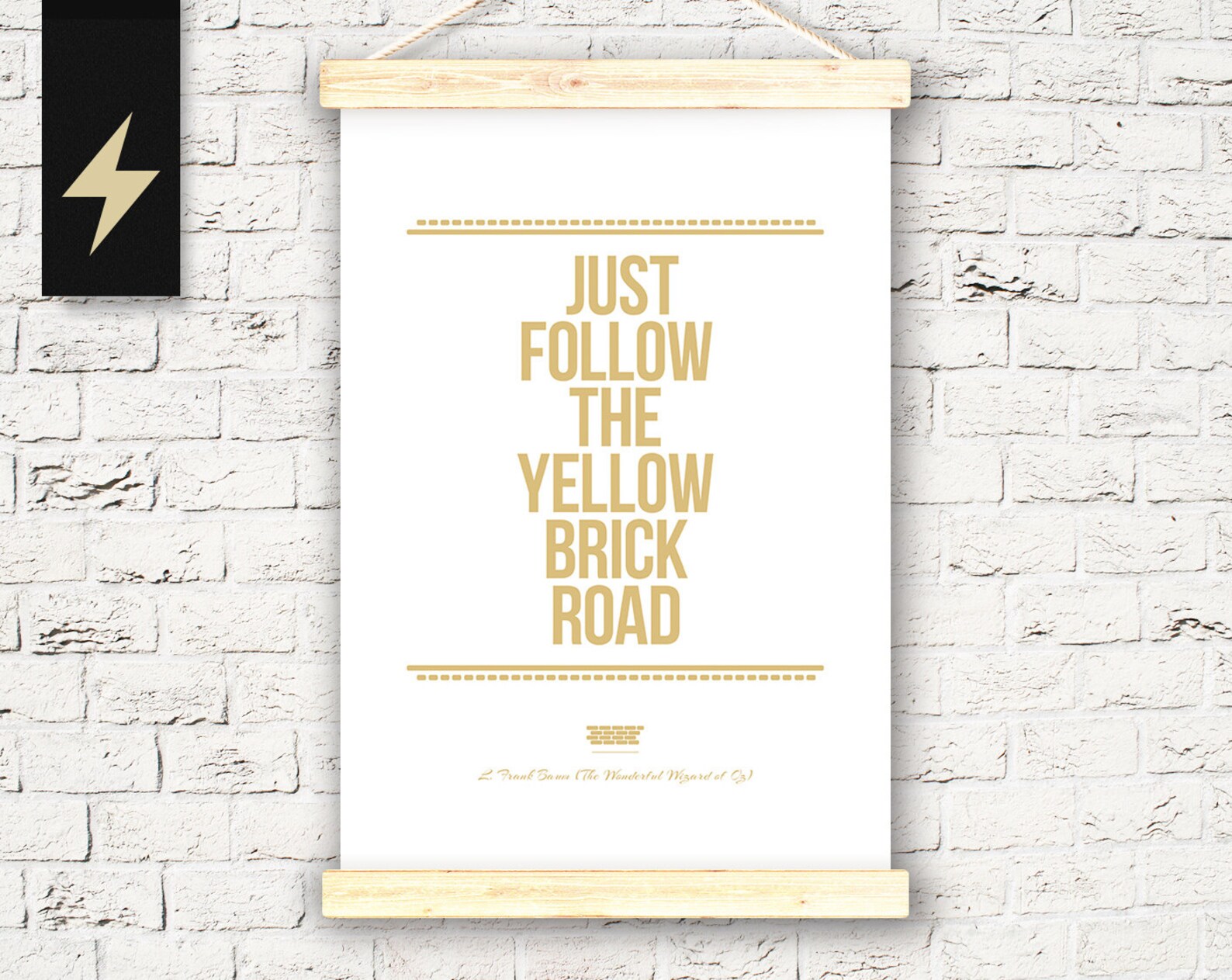 Wizard of Oz Quote Print: Just Follow the Yellow Brick Road ...