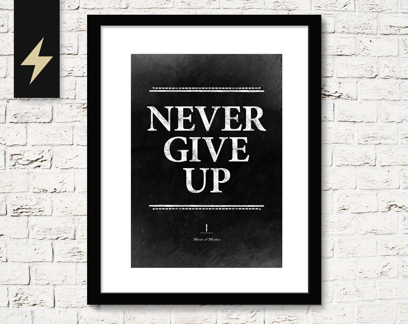 Never Give Up. Motivational Wall Art. Inspirational Poster. - Etsy