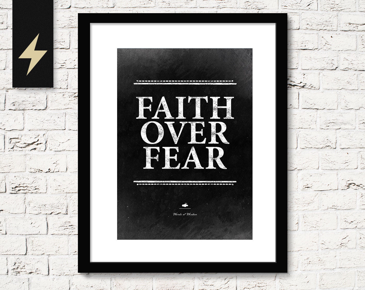 Faith Over Fear Word Art. Printable Quotes. Quote Posters. - Etsy