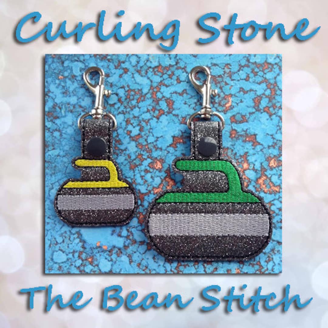 Embroidery Machine Download Design File - Curling Stone TWO Sizes Bag ...
