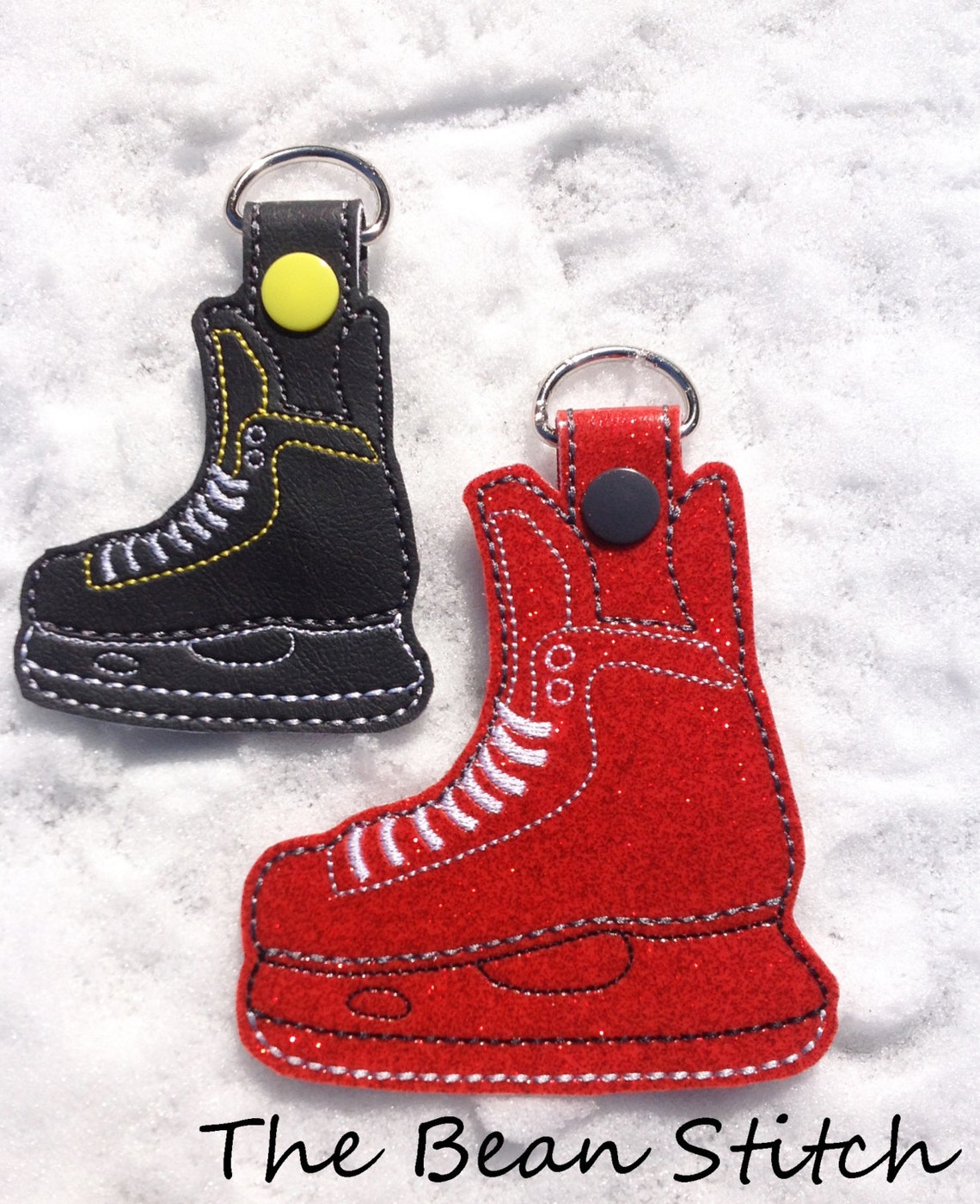 Embroidery Machine Download Design File - Hockey Skate Bag Tag Key Fob ...