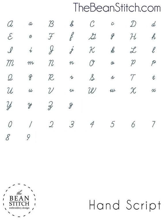 Hand Script MICRO FONT!! Three Sizes included Mini Font Small Font ...