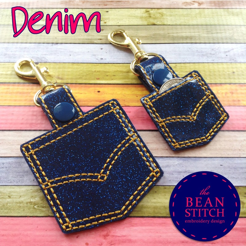 Denim Keychain - Etsy