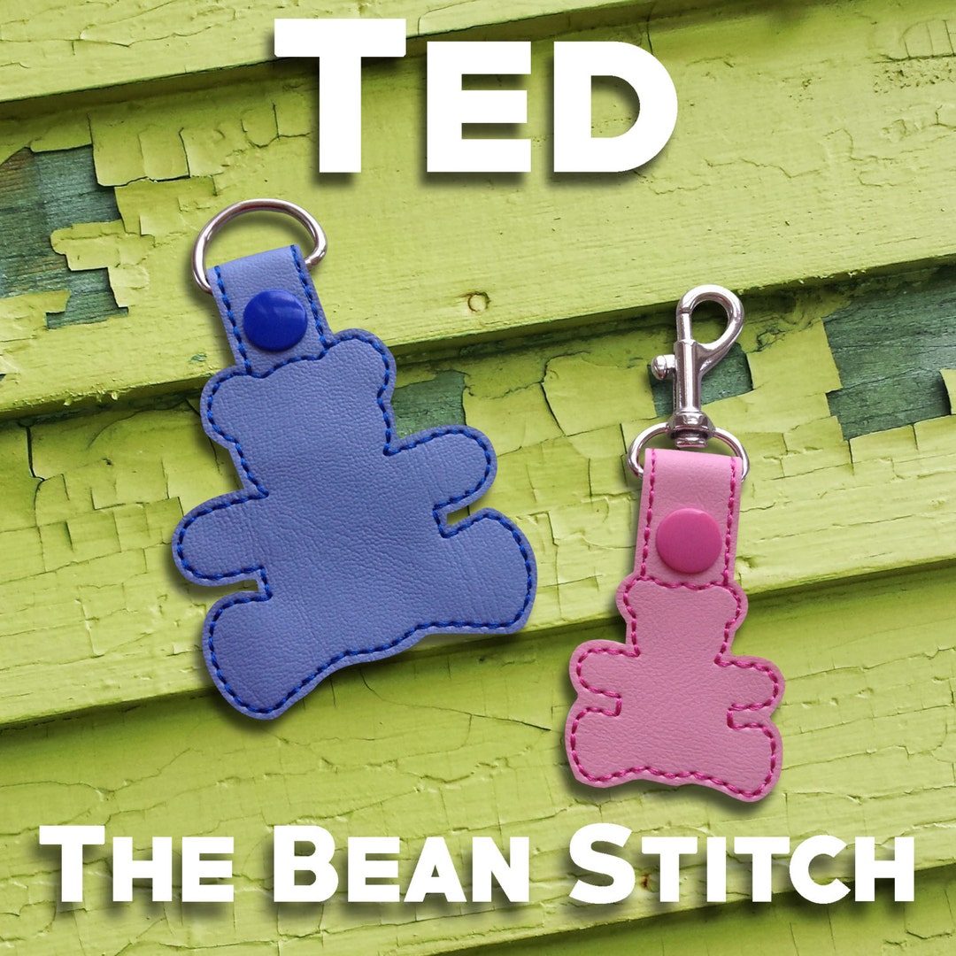 Embroidery Machine Download Design File Ted Two Sizes Bag Tag Key Fob ...