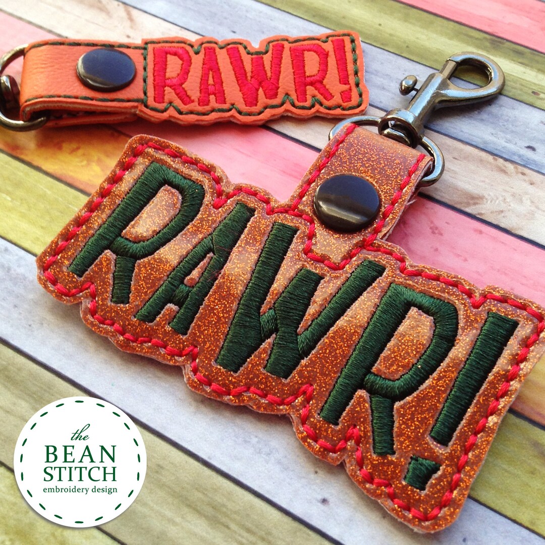 Embroidery Machine Download Design File - RAWR! - TWO Sizes Included ...