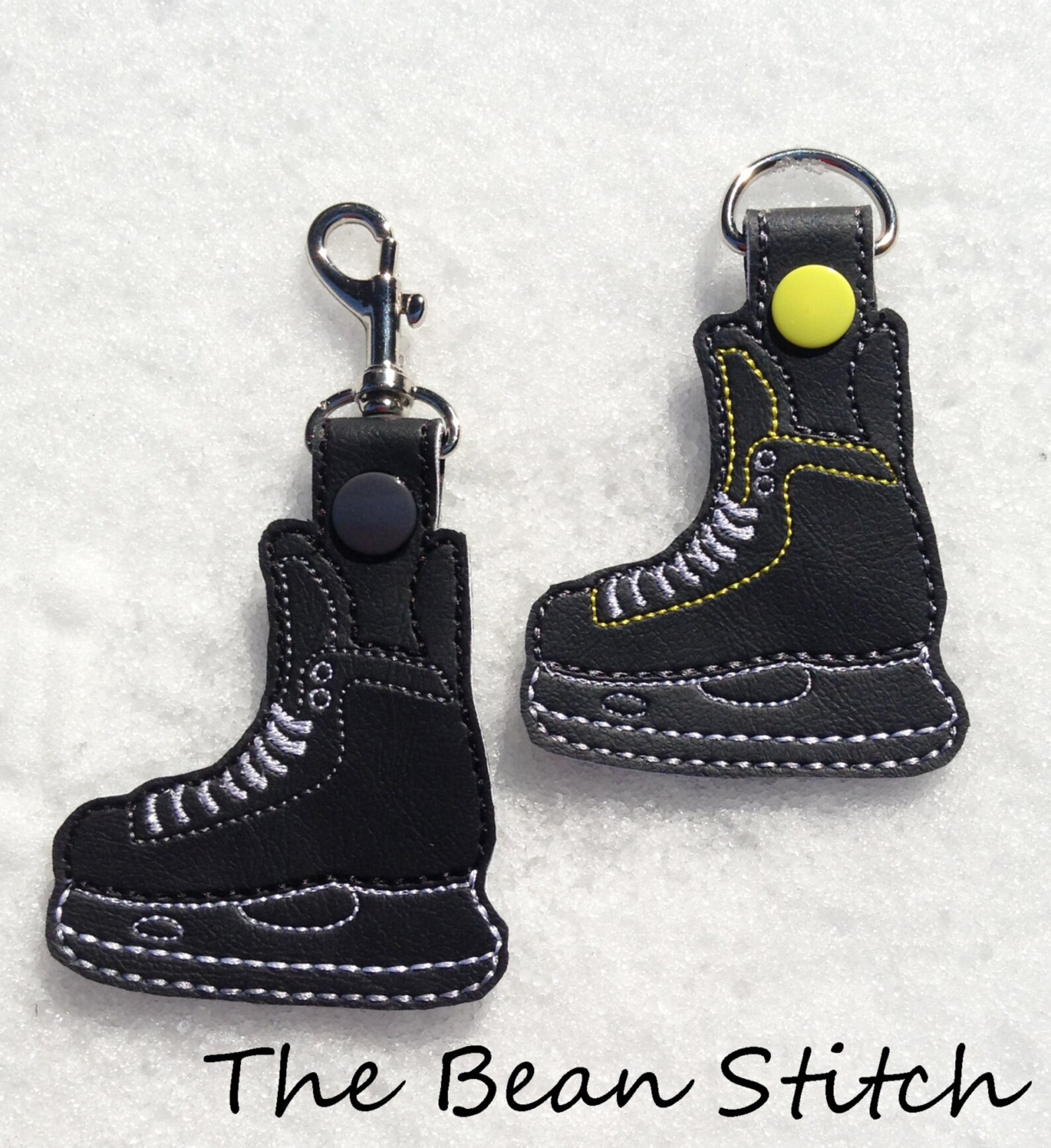 Embroidery Machine Download Design File - Hockey Skate Bag Tag Key Fob ...