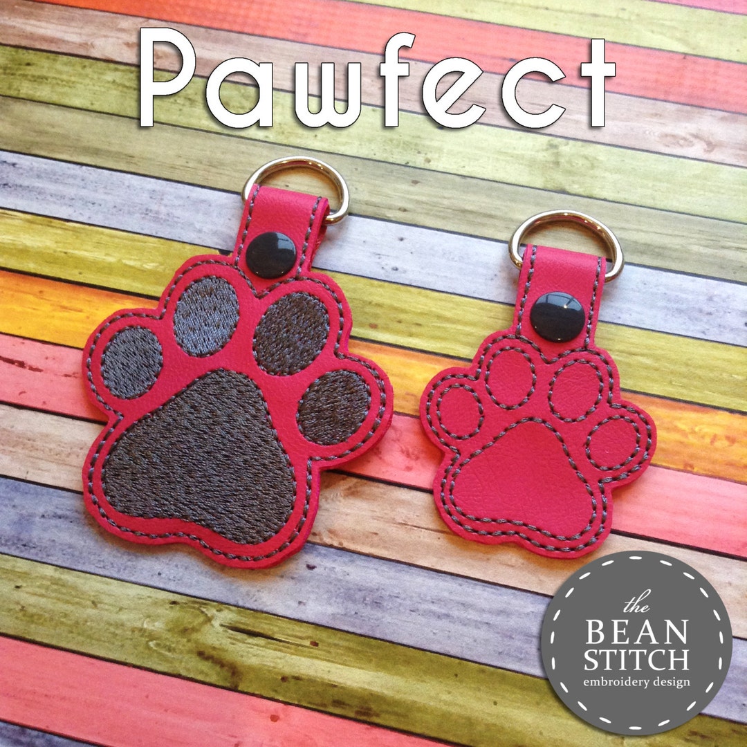 Embroidery Machine Download Design File - Paw -fect - Includes TWO ...