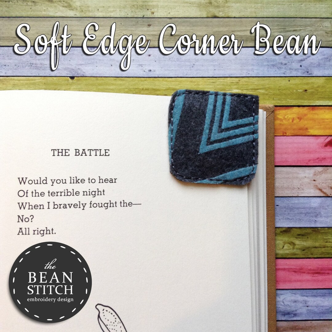 Soft Edge Corner Bean TWO Sizes Included Bookmark Corner Book Mark Page ...