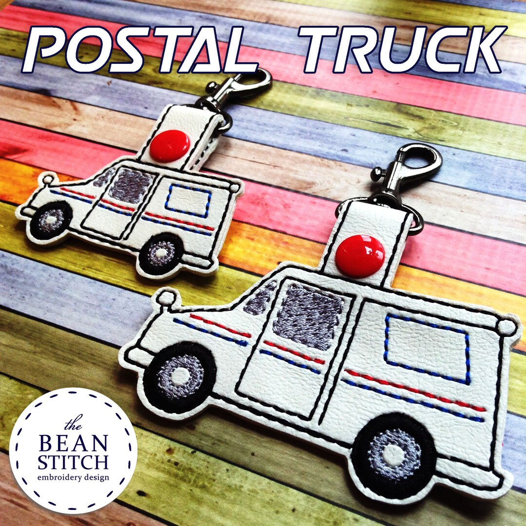 Embroidery Machine Download Design File - Postal Truck - TWO Sizes ...