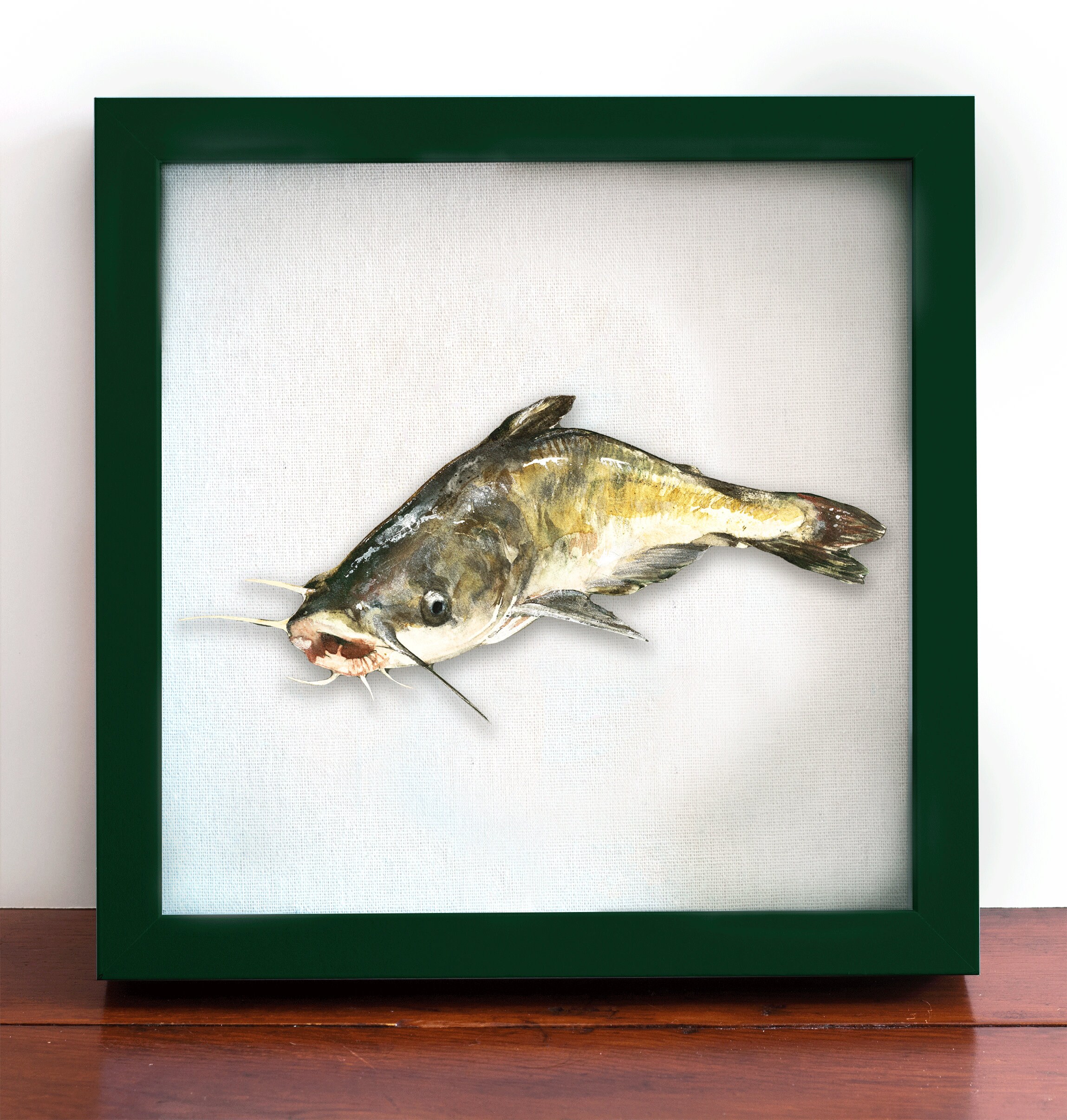 Freshwater Fish Shadowbox Fishing Nursery Wall Art Walleye - Etsy