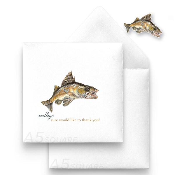 Fish Thank You Card - Etsy