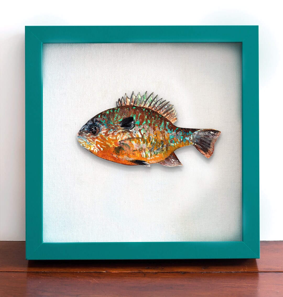 Freshwater Fish Shadowbox - Fishing Nursery Wall Art - Sunfish ...