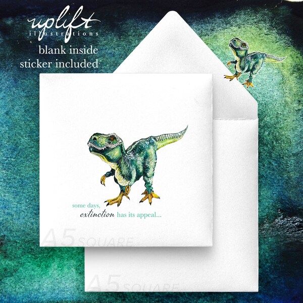 Dinosaur Card - Etsy