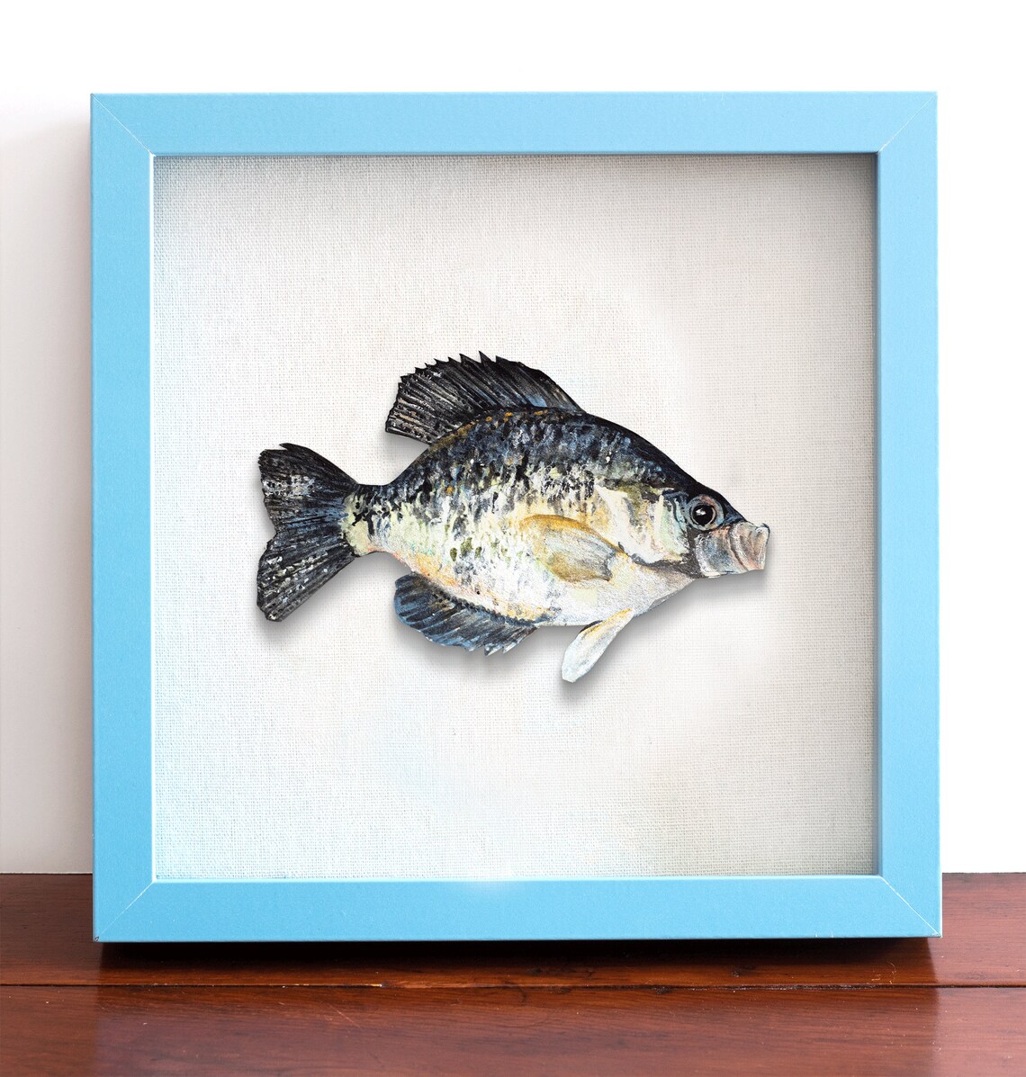 Freshwater Fish Shadowbox Fishing Nursery Wall Art Walleye - Etsy