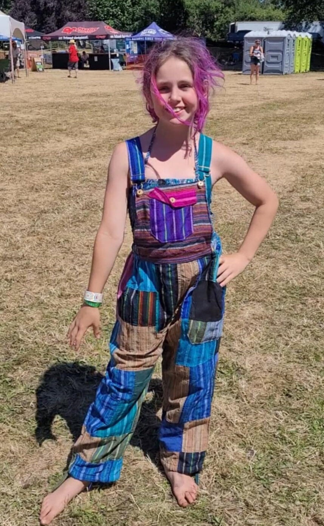 Funky Multi-colour Patchwork Overalls (south American Style) Ecuador ...