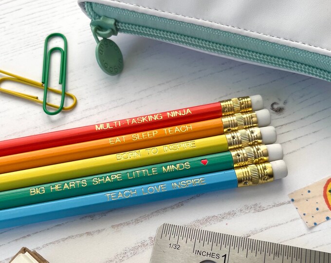 Teaching Inspired Pencil Set End of Term Gift Teacher Appreciation ...