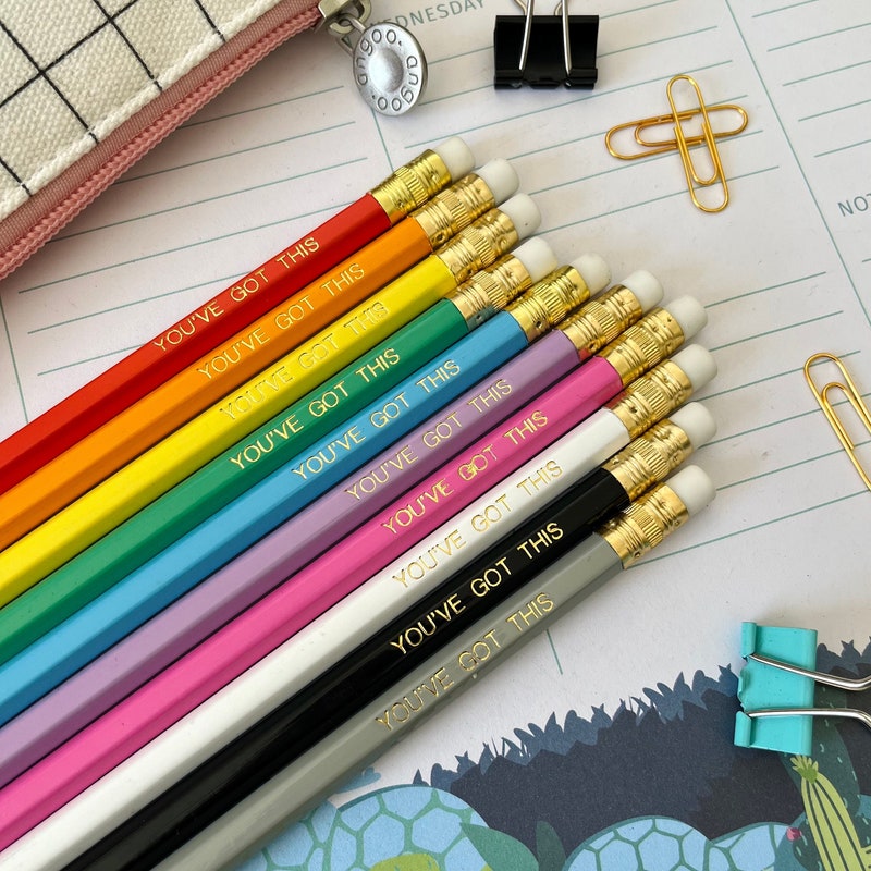 Motivational Pencils - Etsy