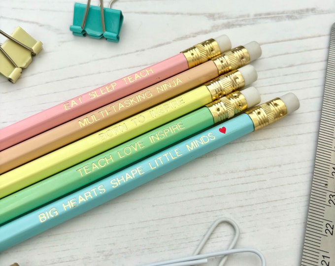 Teacher Gift. Custom Pencils for Teacher. Personalized Teacher Gift ...