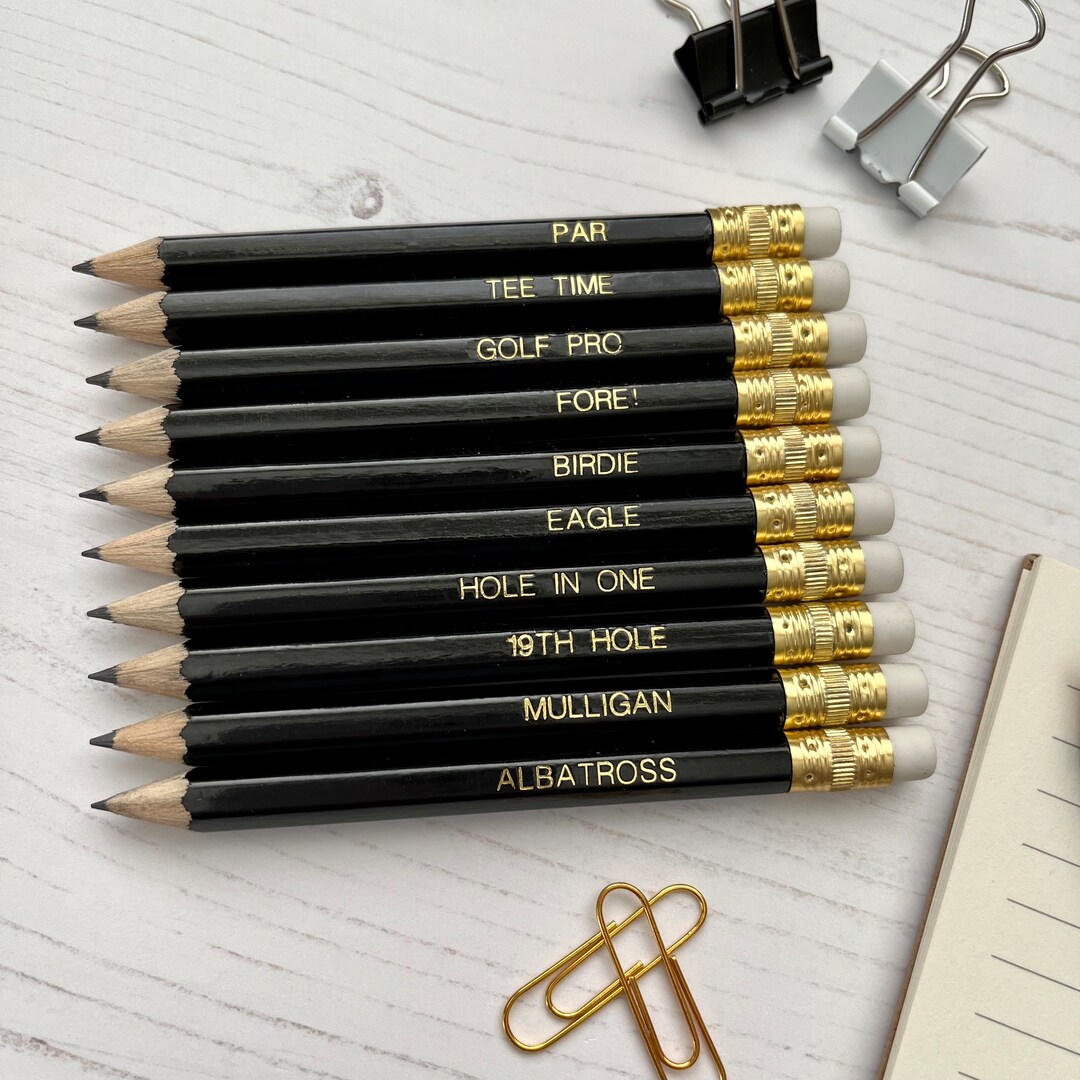Set of Golf Inspired Pencils - Perfect for Golf Enthusiasts - Father's ...