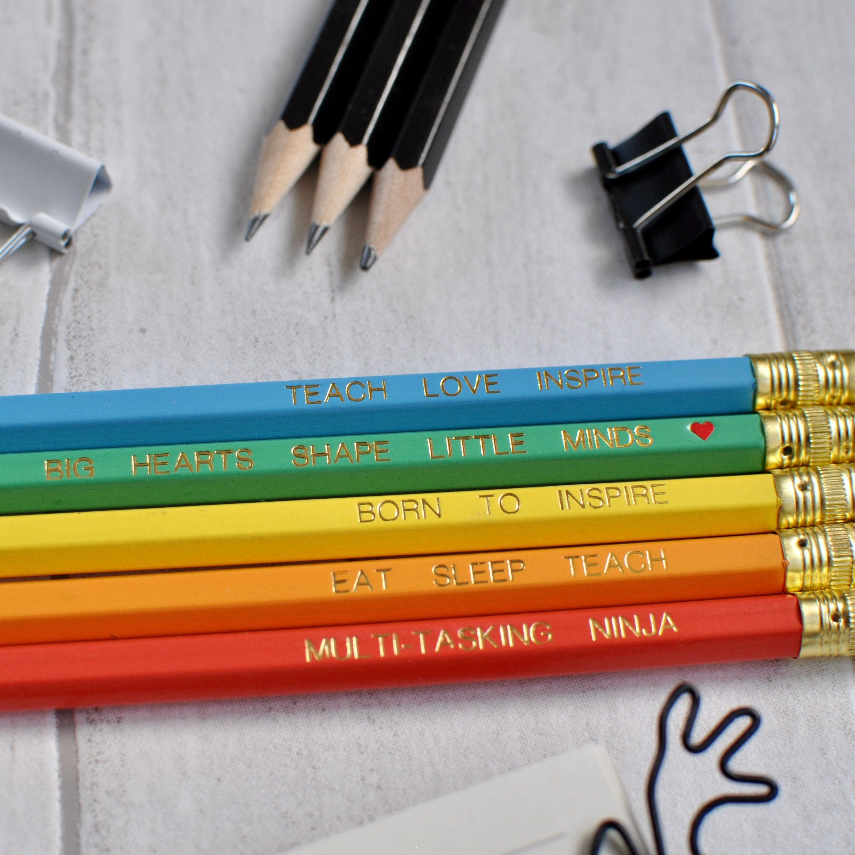 Teaching Inspired Pencil Set End of Term Gift Teacher | Etsy