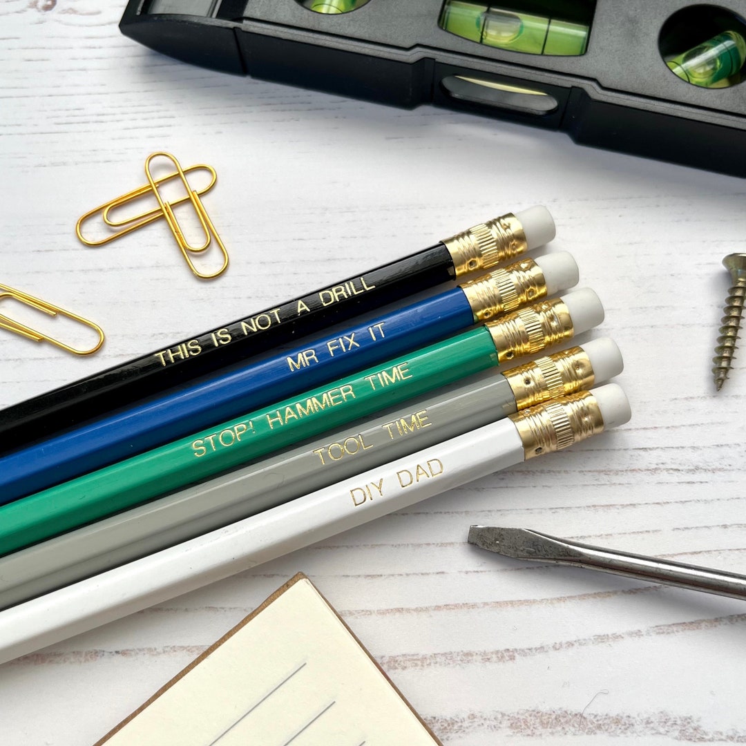 DIY Inspired Pencil Set - Mr Fix It - Father's Day Gift - Etsy