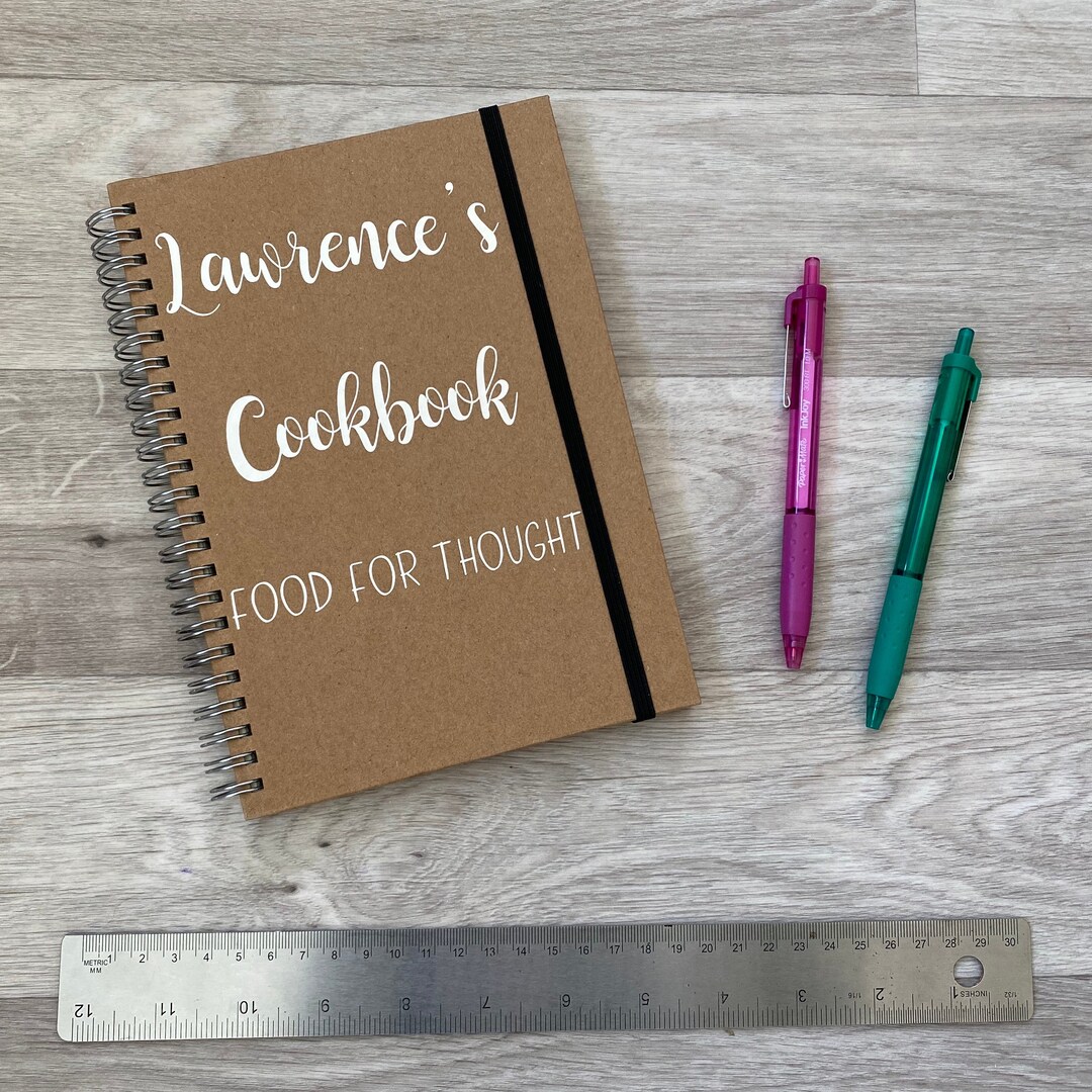 A5/A6 Personalised Spiral Bound Hard Backed Lined Notebook, Left Handed ...
